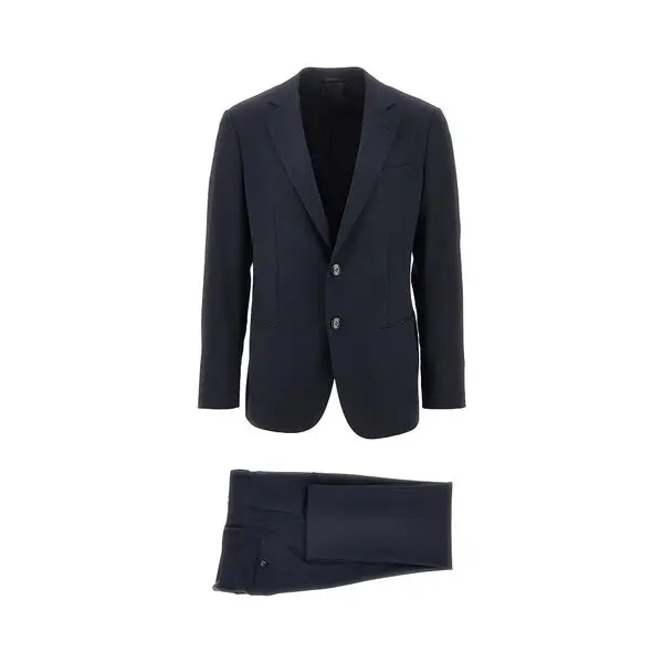 Giorgio Armani Soho' Virgin Wool Tailored Suit - Blue