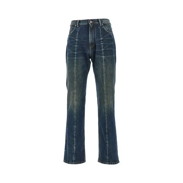Versace Straight Leg Distressed Jeans