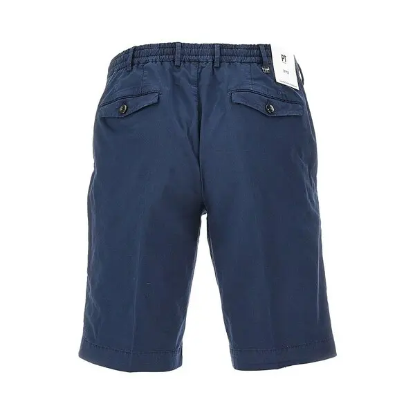 PT TORINO Stretch Cotton And Linen Blend Shorts