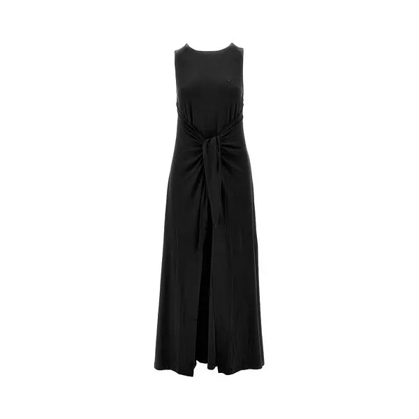 Emporio Armani Sleeveless Jersey Maxi Dress - Black