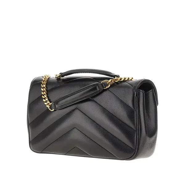 Saint Laurent Quilted Nappa Leather Small 'loulou' Bag - Black
