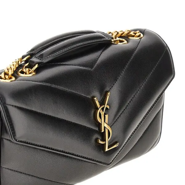 Saint Laurent Quilted Nappa Leather Small 'loulou' Bag - Black