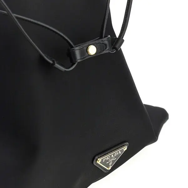 Prada Re-nylon Pouch With Saffiano Leather - Black