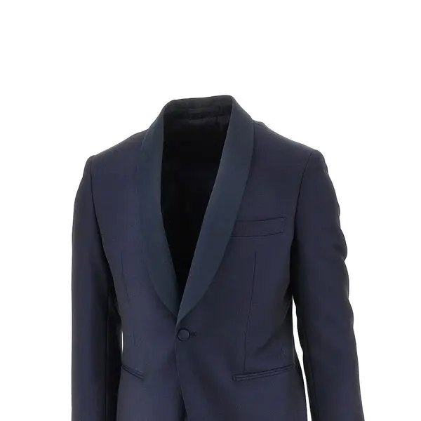 LUIGI BIANCHI Wool Suit With Satin Details