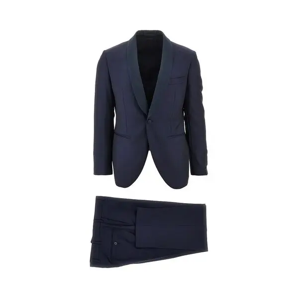 LUIGI BIANCHI Wool Suit With Satin Details