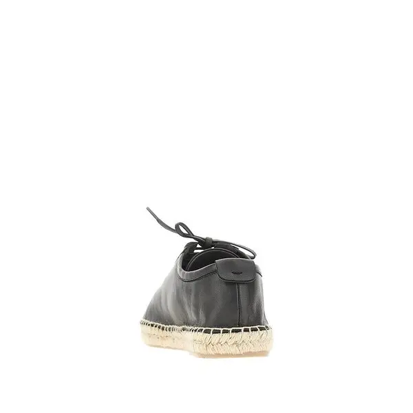Emporio Armani Nappa Leather Lace-up Espadrilles