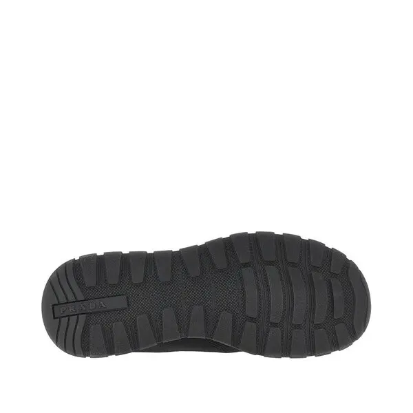 Prada Technical Knitting Slip-on Sneakers With Logo Detail