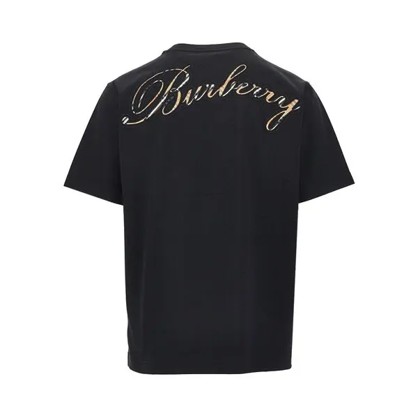 Burberry Check Logo T-hirt - Black
