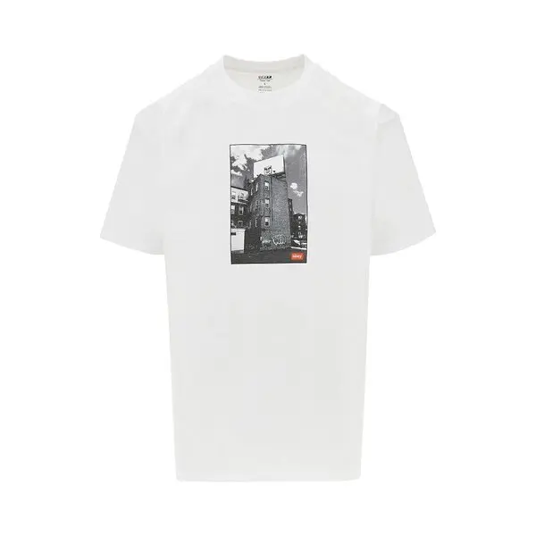 Obey Boton Billboard' Print T-hirt - White
