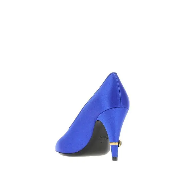 Versace Satin Pointed-toe Pumps - Blue