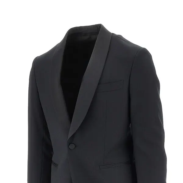 LUIGI BIANCHI Wool Suit With Satin Details