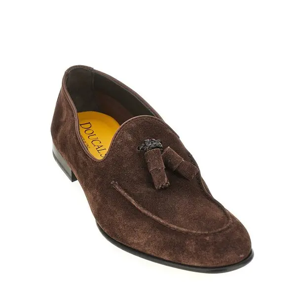 DOUCAL'S Suede Leather Tassel Loafers