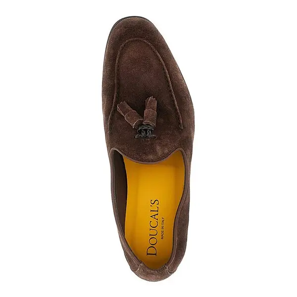 DOUCAL'S Suede Leather Tassel Loafers