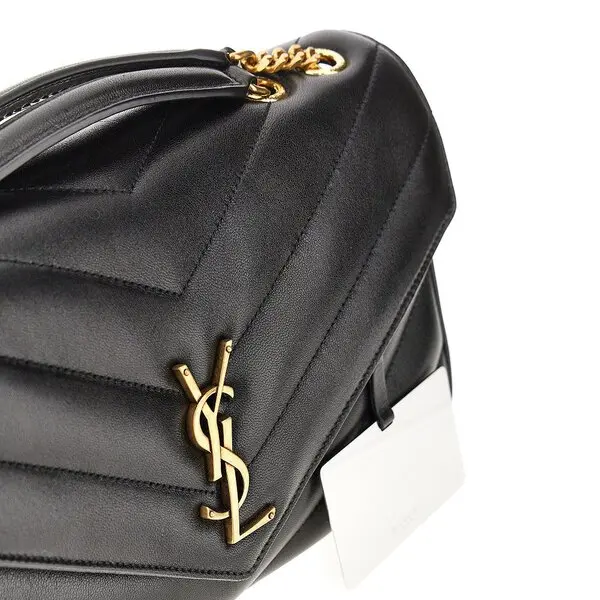Saint Laurent Quilted Nappa Leather Medium 'loulou' Bag - Black