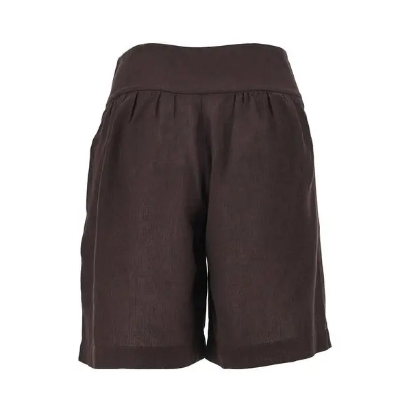Emporio Armani Viscose And Linen High-rise Wide-leg Shorts
