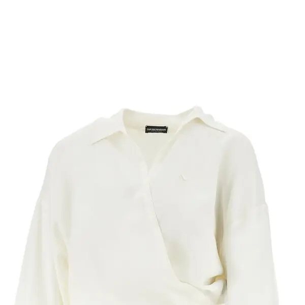 Emporio Armani Viscose And Linen Wrap Shirt