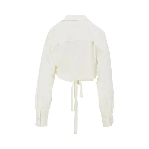 Emporio Armani Viscose And Linen Wrap Shirt