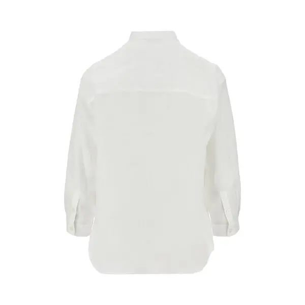 Emporio Armani Linen Mandarin Collar Shirt