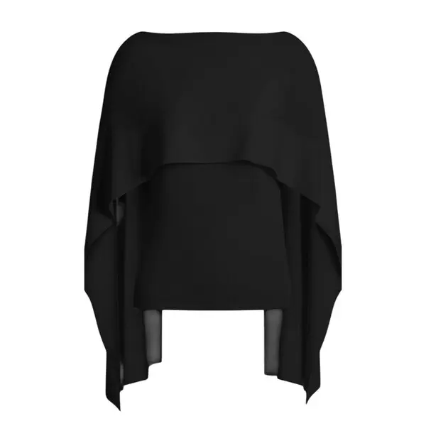 Alberta Ferretti Knitted Top With Cape Detailing