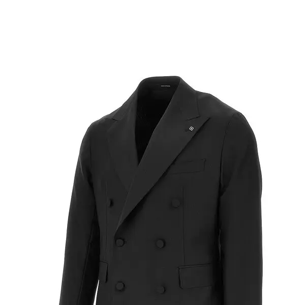 Tagliatore Super 110's Wool Tailored Suit - Black