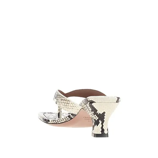Paris Texas Python-print Leather Mules