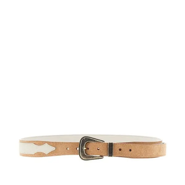 Brunello Cucinelli Two-tone Reversed Leather Belt - Beige