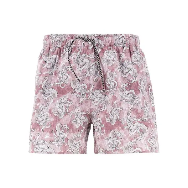 Emporio Armani Sea Animals Print Swimshorts - Red