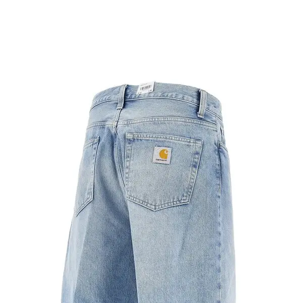 Carhartt Work In Progress Langdon Loose Fit Wide Leg Denim Shorts - Blue