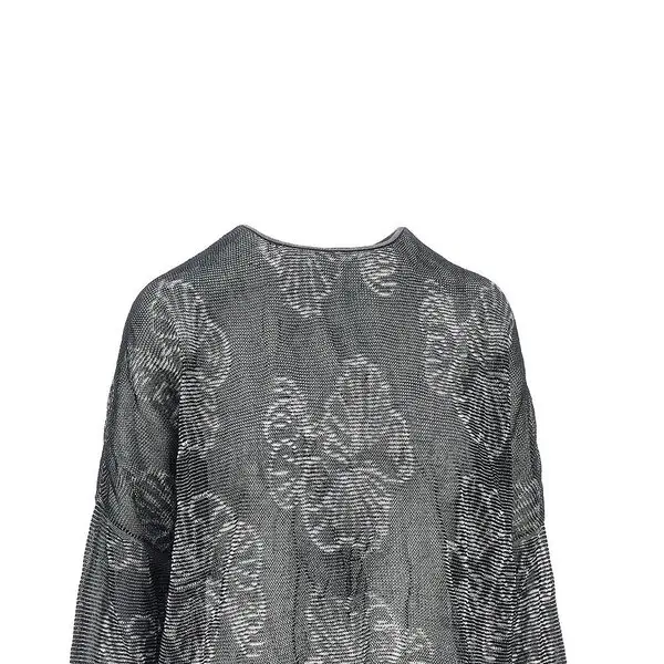 Emporio Armani Jacquard Cotton-blend Floral Motif Sweater