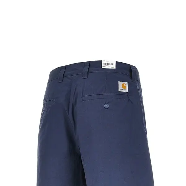 Carhartt Work In Progress Calder Cotton-blend Relaxed Fit Wide Leg Shorts - Blue
