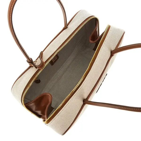 Miu Miu Canvas And Leather 'beau' Bag