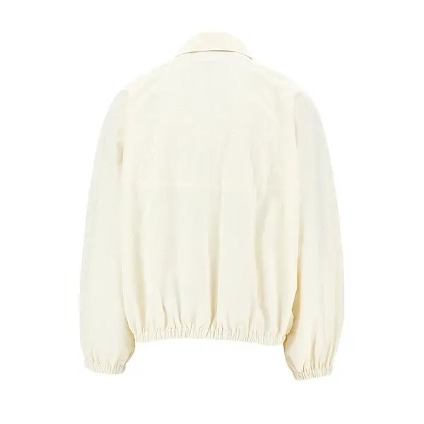 Jacquemus Embroidered Logo Windbreaker Jacket - Beige