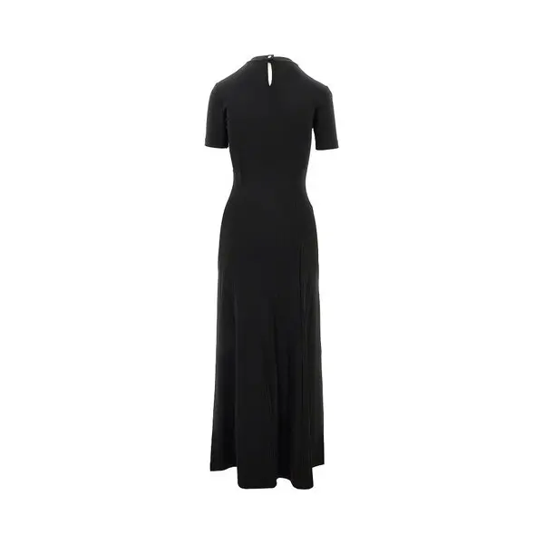 Rabanne Gathered Jersey Maxi Dress With Asymmetrical Hem