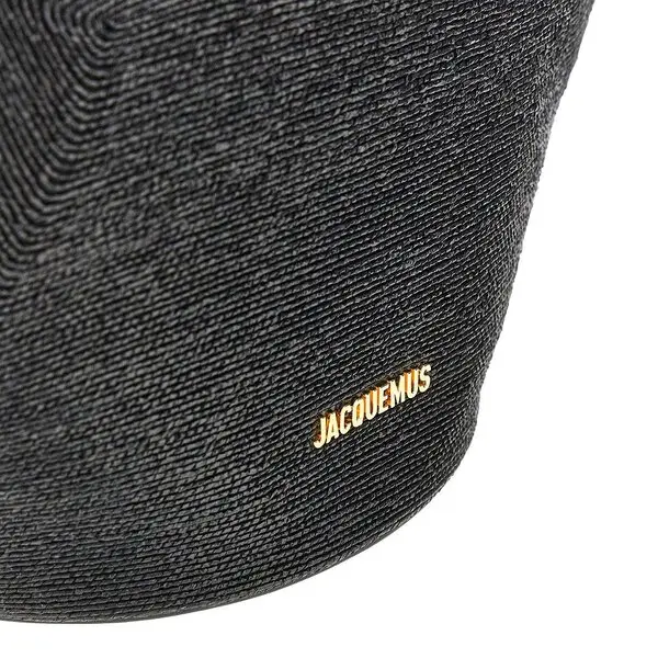 Jacquemus Bambola Asymmetrical Maxi Basket Bag - Black