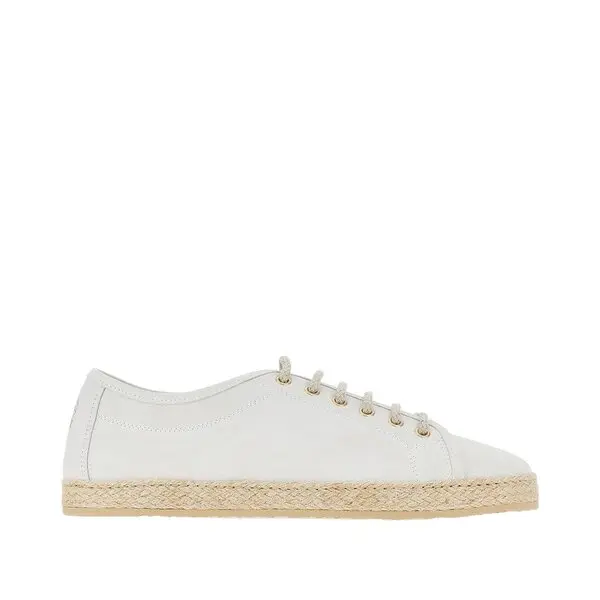 Brunello Cucinelli Suede Leather Lace-up Sneakers With Rope Sole