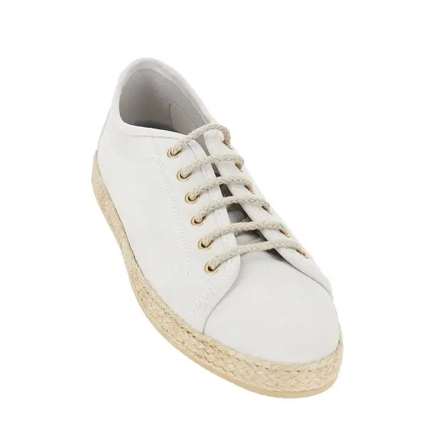 Brunello Cucinelli Suede Leather Lace-up Sneakers With Rope Sole