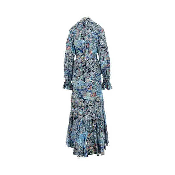 Etro Printed Stretch Poplin Maxi Shirt Dress