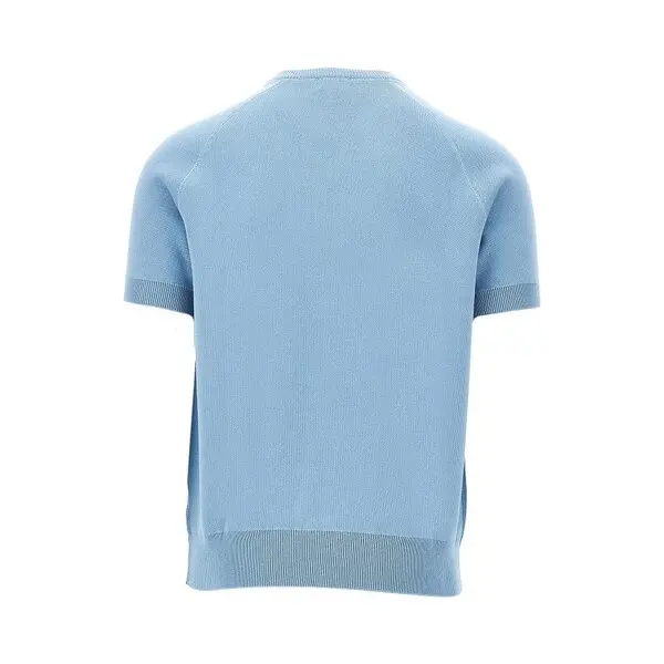 GALLIA KNIT G" Intarsia Cotton Knit T-shirt