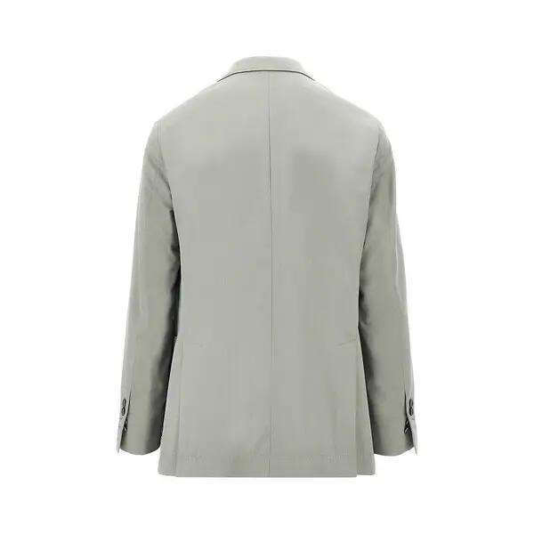 Brunello Cucinelli Silk Twill Double-breasted Jacket - Grey