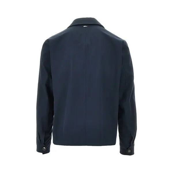 Herno Stretch Cotton Gabardine Shirt Jacket - Blue