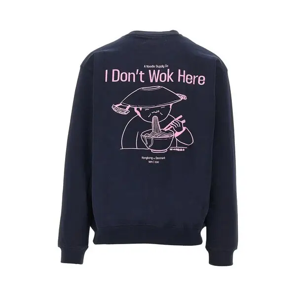 WOODBIRD Organic Cotton Wok Crewneck Sweatshirt With Graphic Back Print