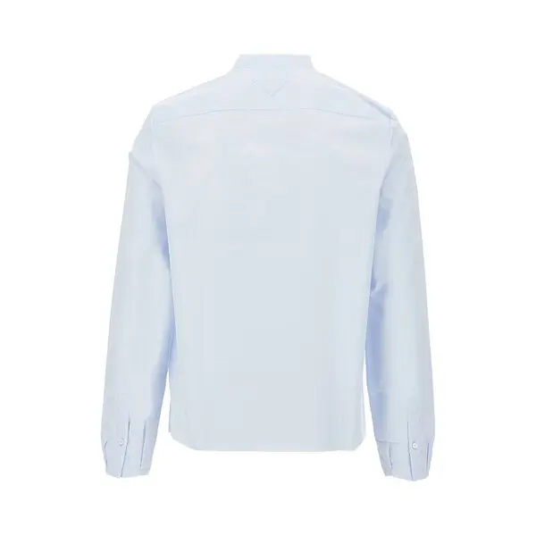 Prada Cotton Shirt With Raw-cut Edges