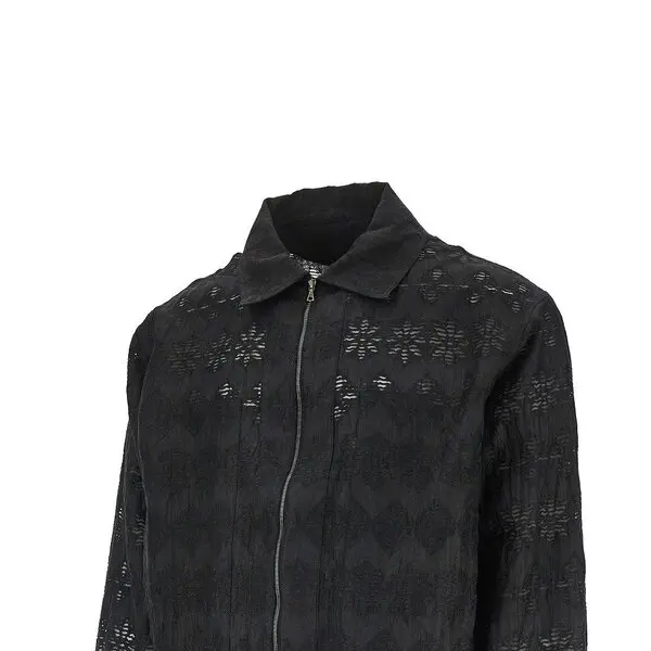 CMMN SWDN Ares Linen-blend Blouson With Floral Motif