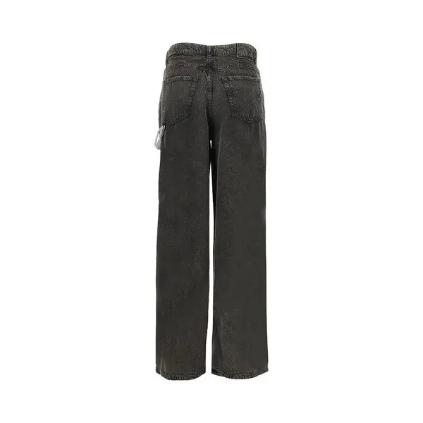 Pinko Loose Fit Jeans With Rhinestone Cord Detail