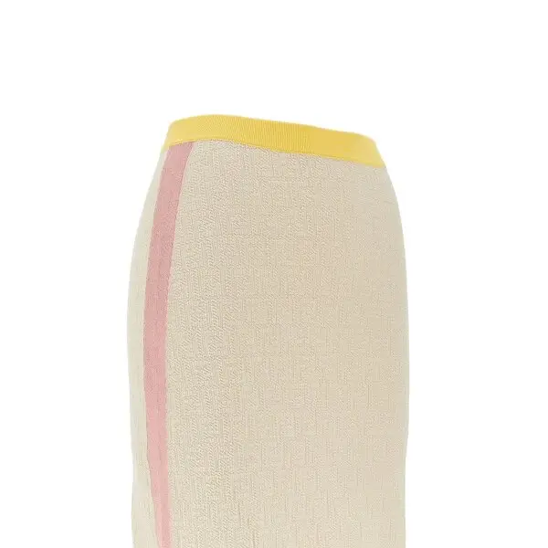 Fendi Ff Jacquard Knit Midi Skirt