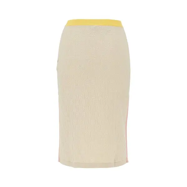 Fendi Ff Jacquard Knit Midi Skirt
