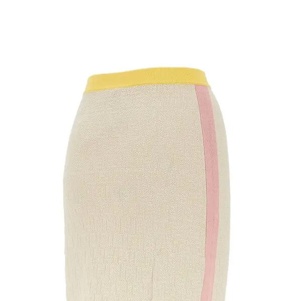 Fendi Ff Jacquard Knit Midi Skirt