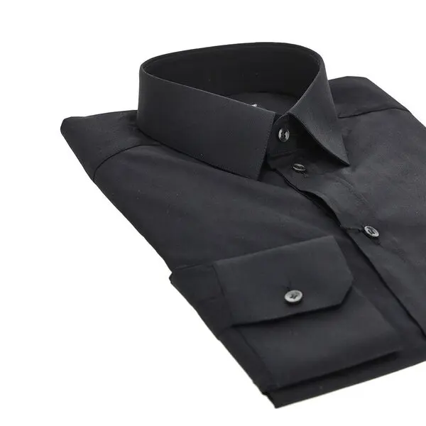 Dolce & Gabbana Stretch Poplin Gold Fit Shirt - Black