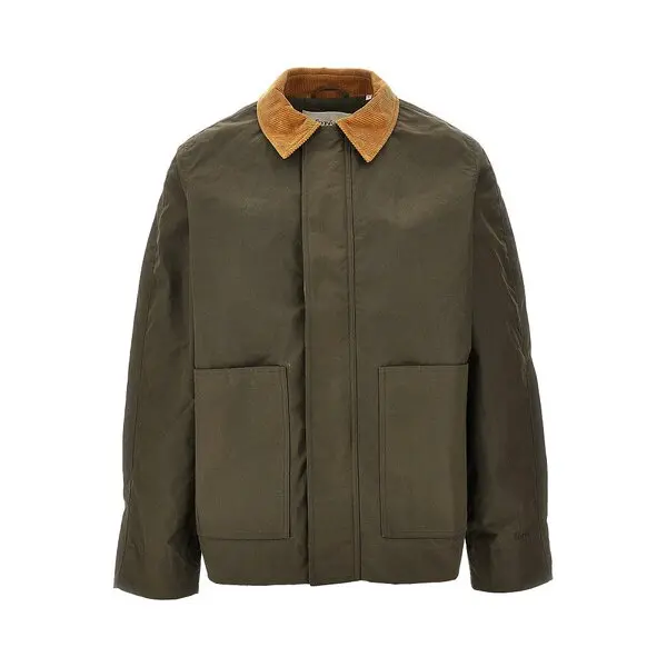 FORET Waxed Cotton Jacket With Corduroy Collar