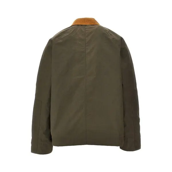 FORET Waxed Cotton Jacket With Corduroy Collar